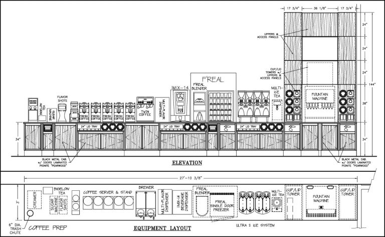 Beverage Counter Drawings - SHOPCO U.S.A., Inc.