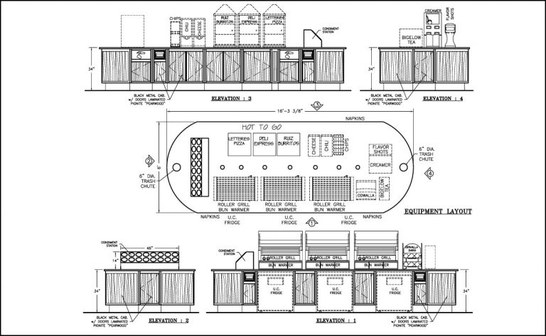 Food Counter Drawings - SHOPCO U.S.A., Inc.