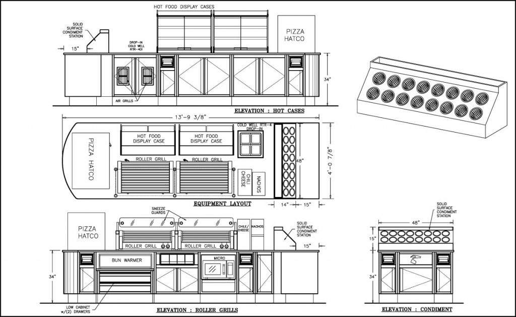 Food Counter Drawings - SHOPCO U.S.A., Inc.