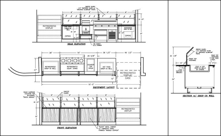 Food Counter Drawings - SHOPCO U.S.A., Inc.