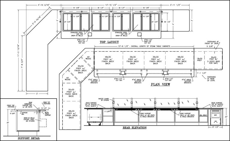 Food Counter Drawings - SHOPCO U.S.A., Inc.